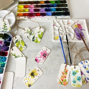 Original Hand Painted Gift Tags Assorted Gift Tags Handmade Unique Tags ...