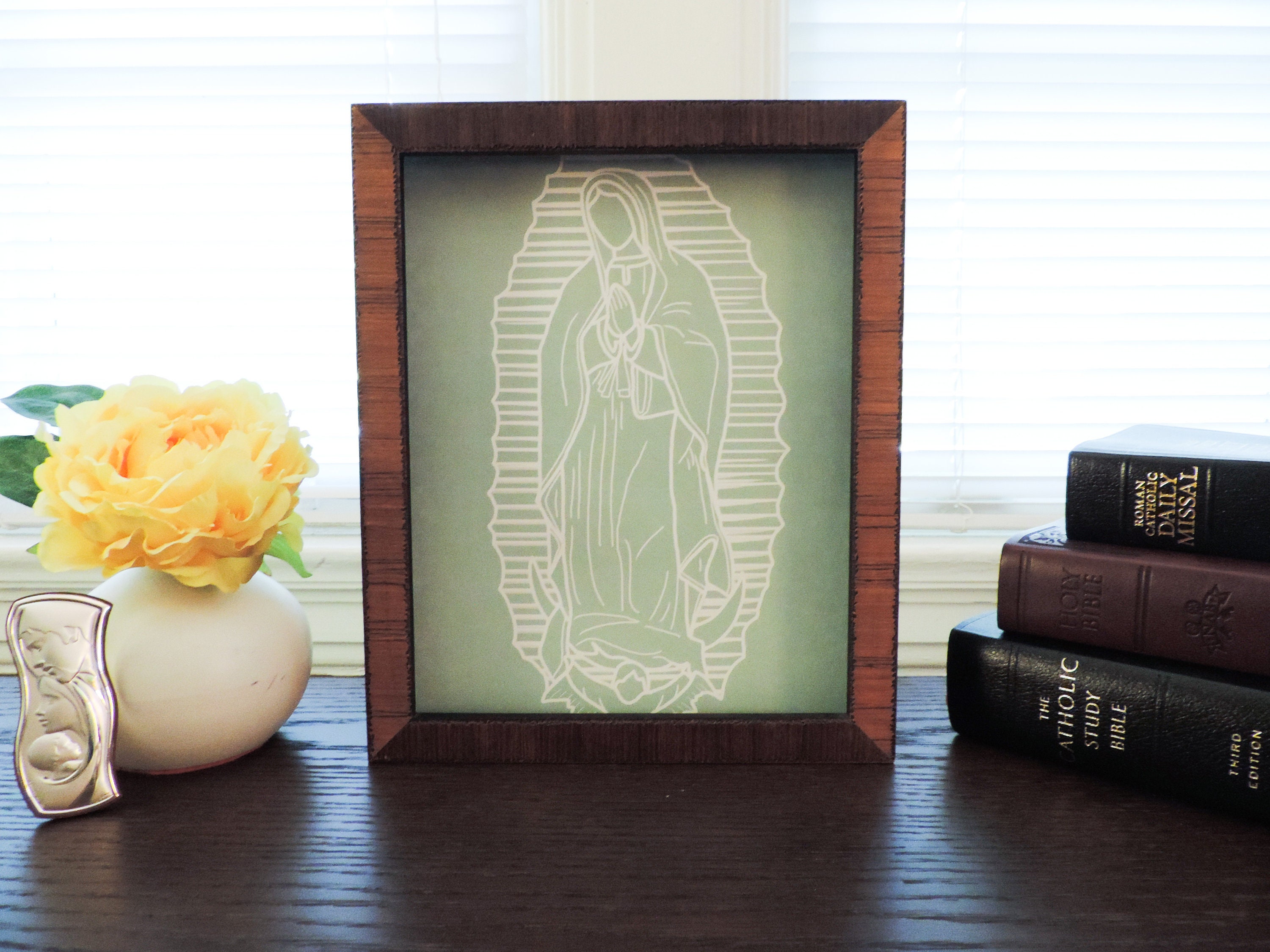 Our Lady of Guadalupe Minimalist Line Drawing DIGITAL DOWNLOAD - Etsy