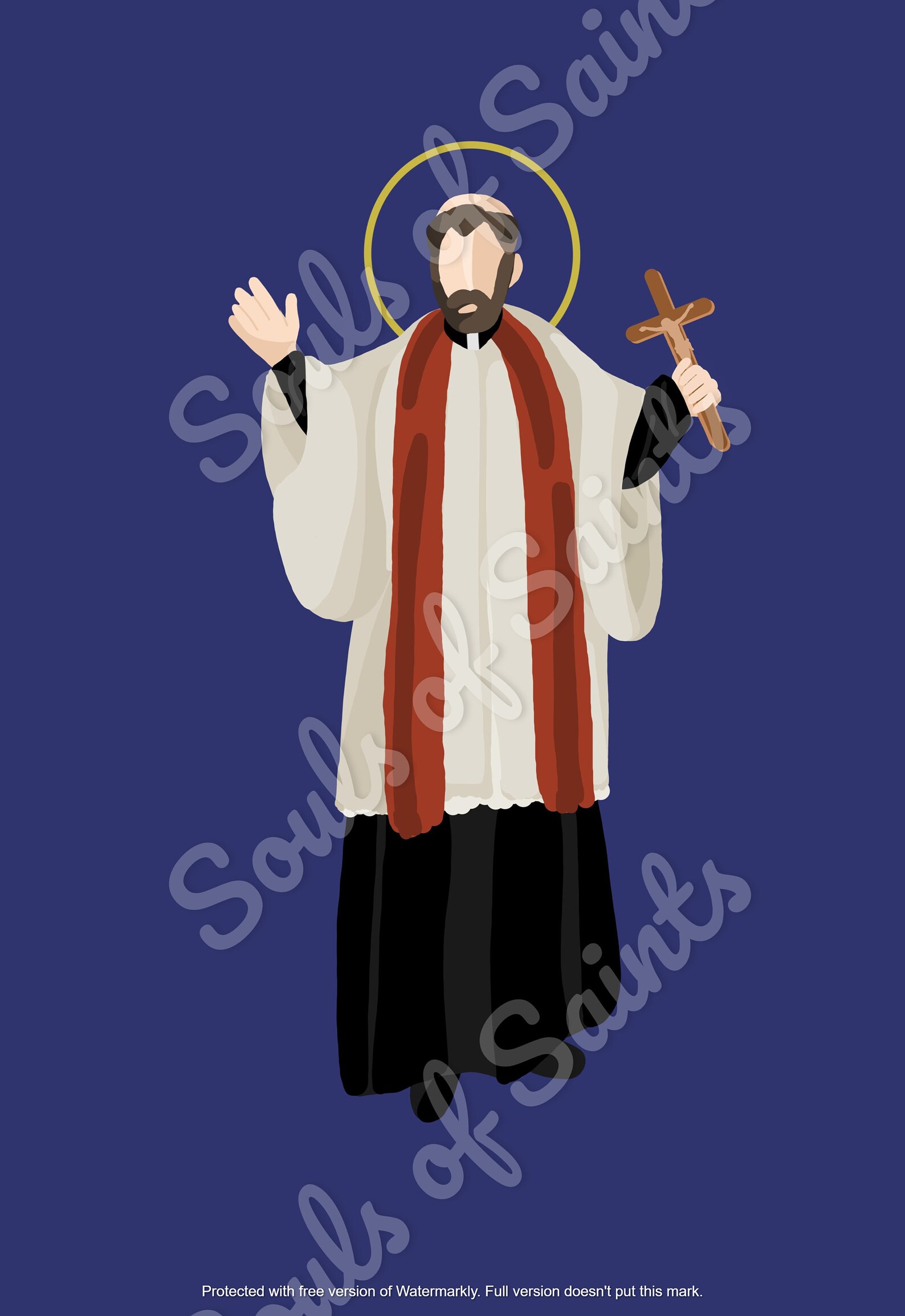 St. Francis Xavier Minimalist Print DIGITAL DOWNLOAD - Etsy