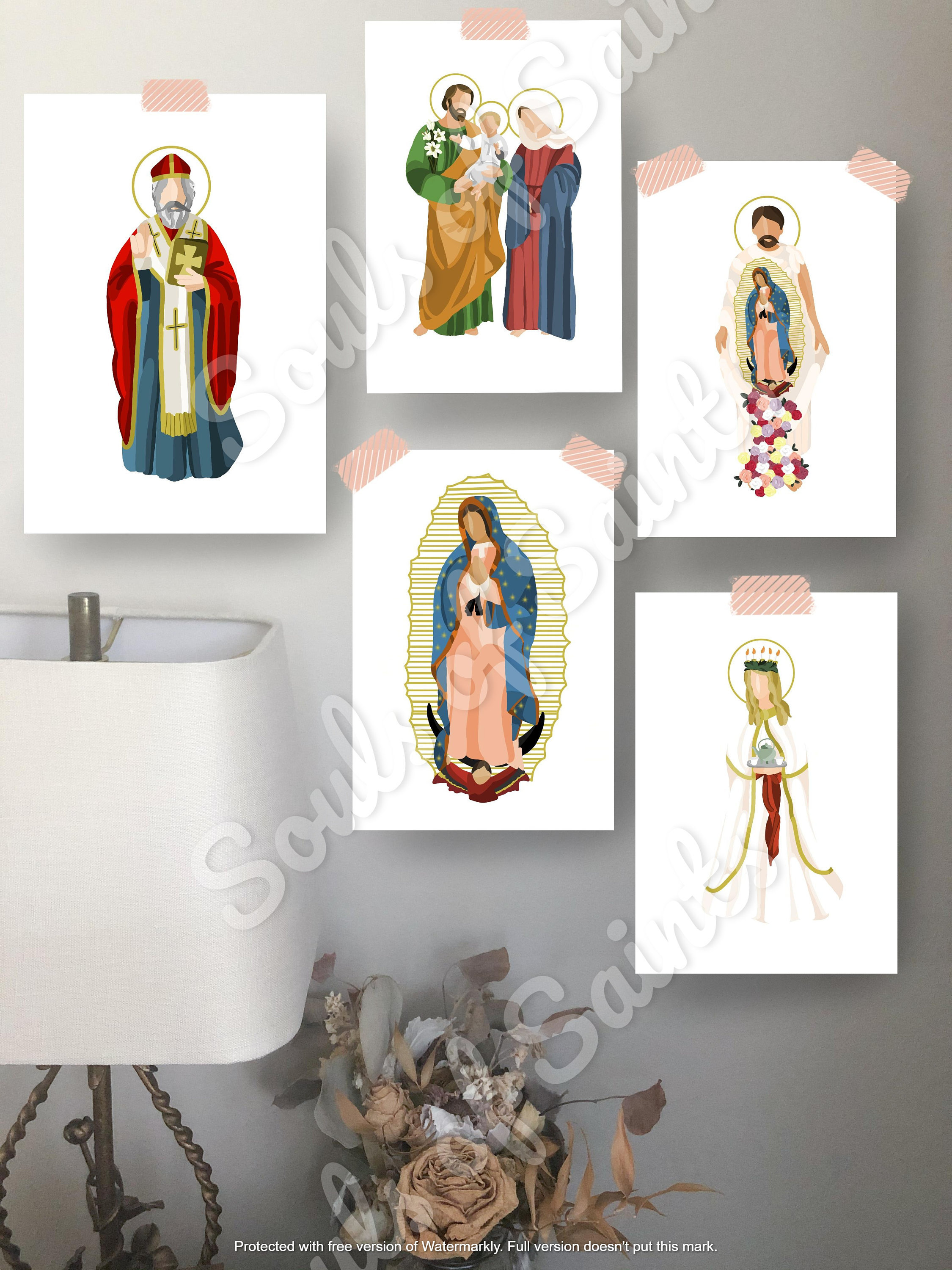Set of 5 Catholic Christmas Prints DIGITAL DOWNLOAD - Etsy