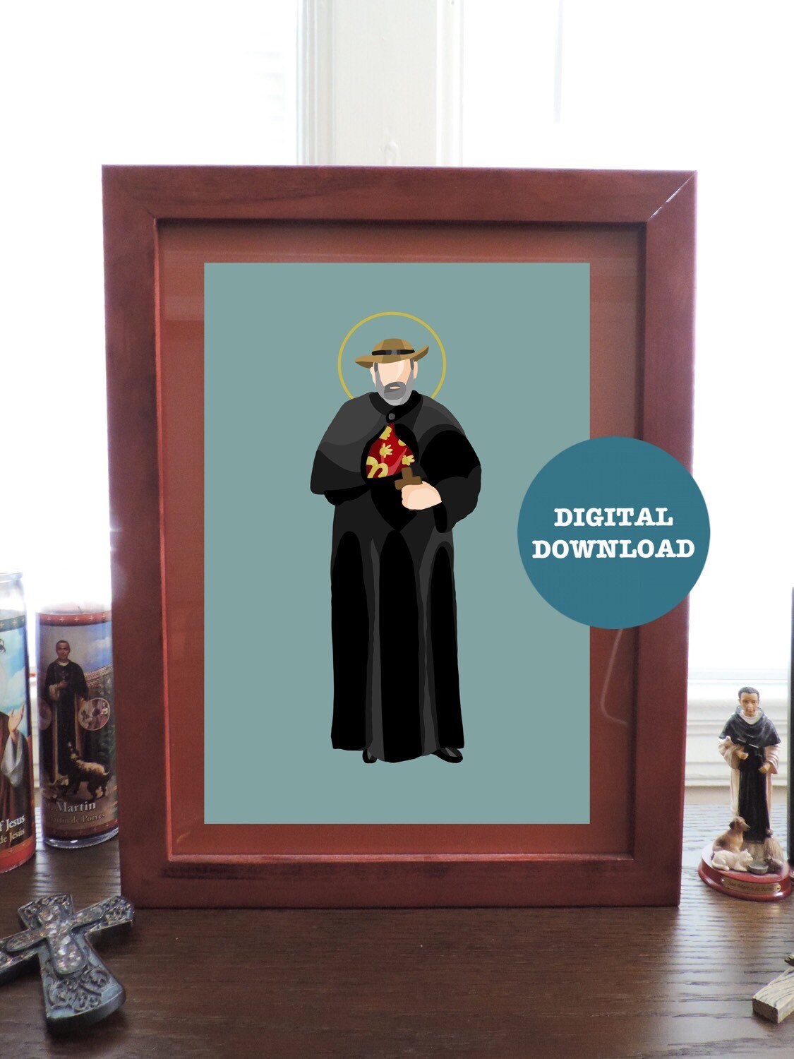 St. Damien of Molokai Minimalist Print DIGITAL DOWNLOAD - Etsy