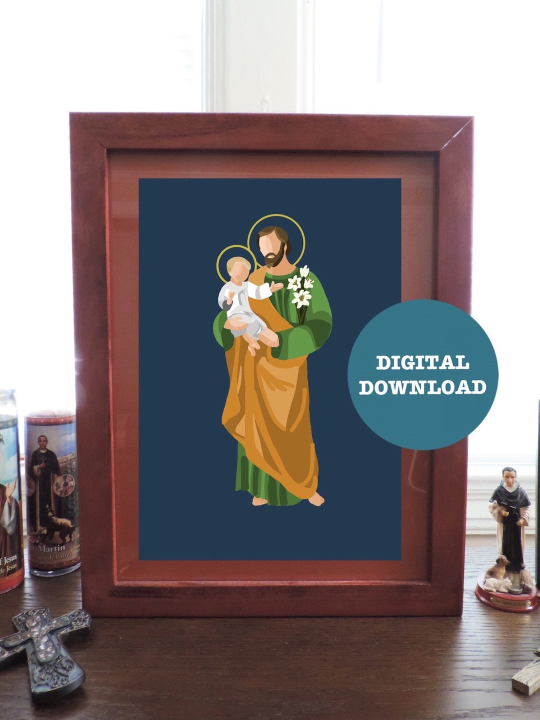St. Joseph Minimalist Print - DIGITAL DOWNLOAD - Etsy
