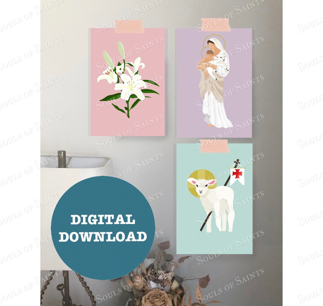 Set of 3 Catholic Easter Prints - DIGITAL DOWNLOAD - Etsy