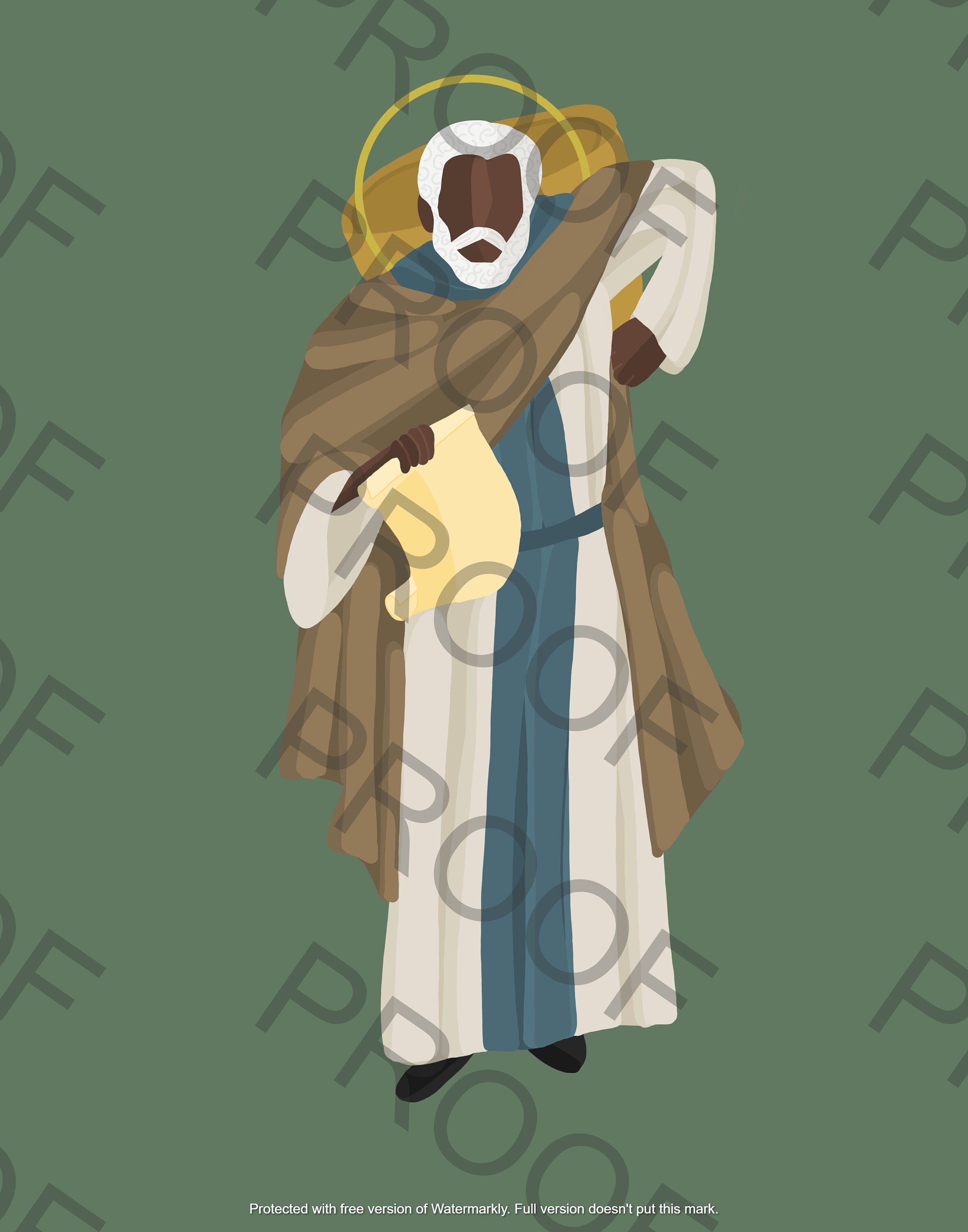 St. Moses the Black Minimalist Print DIGITAL DOWNLOAD - Etsy