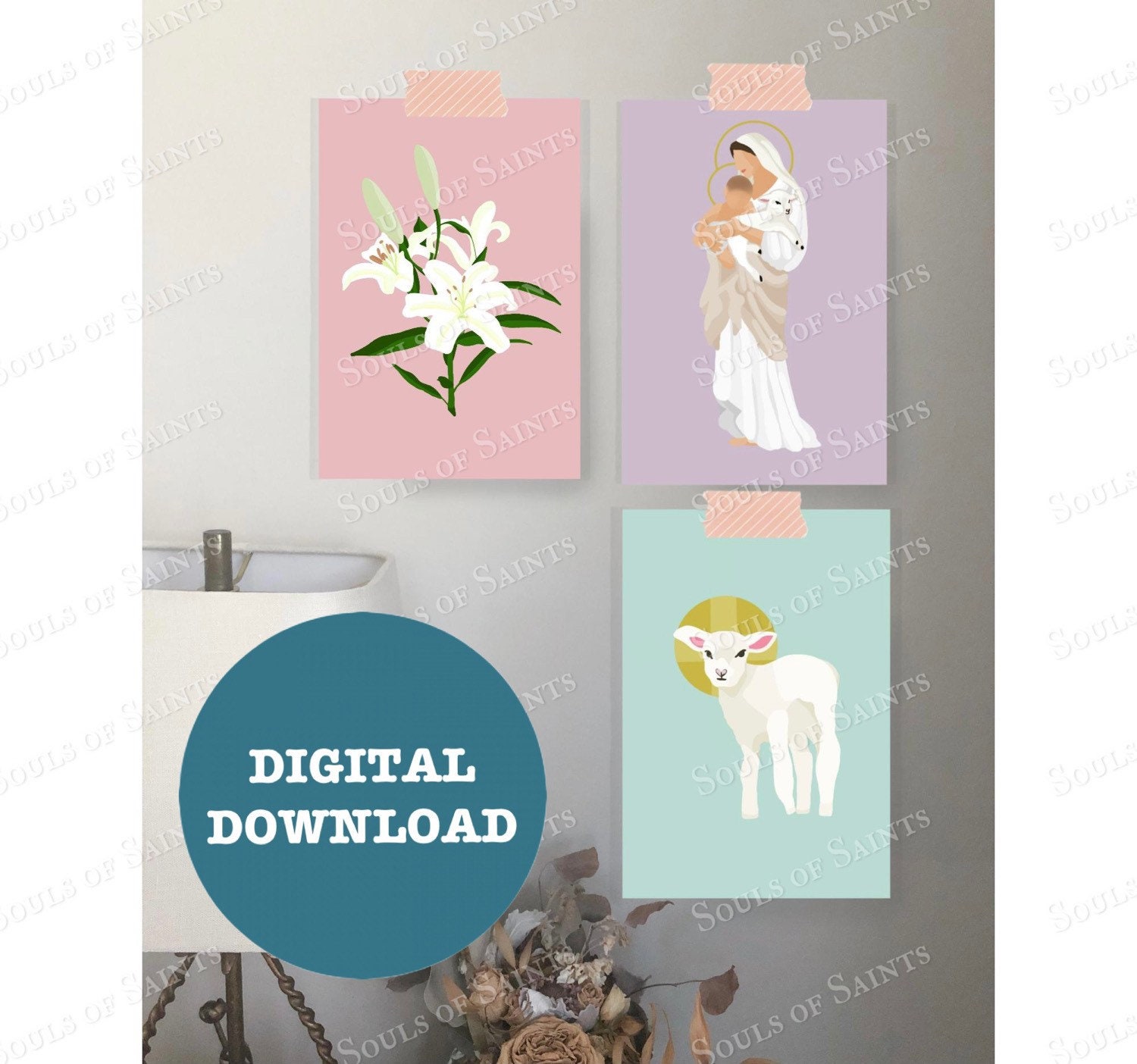 Set of 3 Catholic Easter Prints DIGITAL DOWNLOAD - Etsy