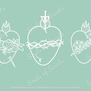 Holy Family Heart Minimalist Line Drawing - DIGITAL DOWNLOAD - Etsy