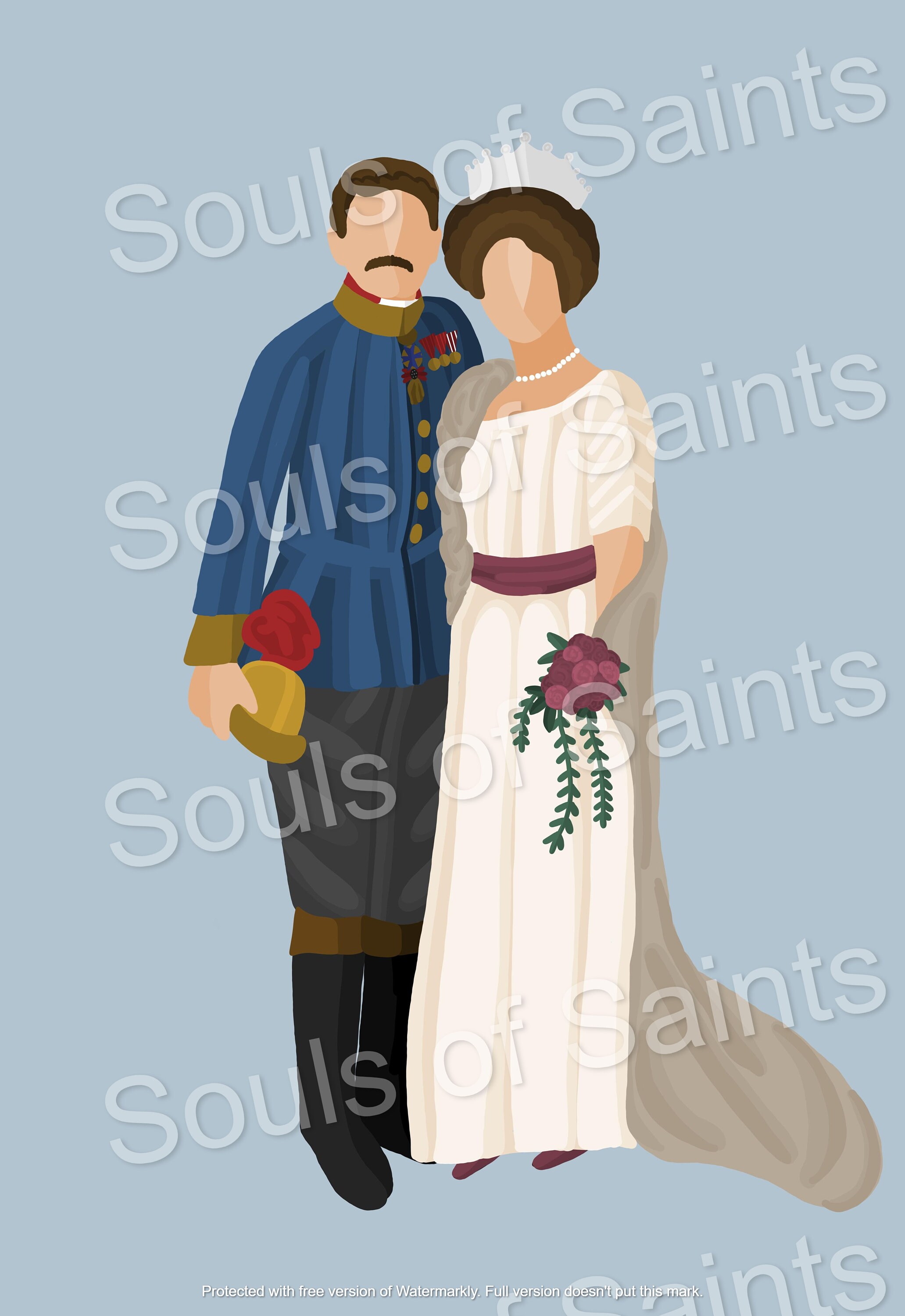 Blessed Karl of Austria and Servant of God Zita Minimalist Print ...