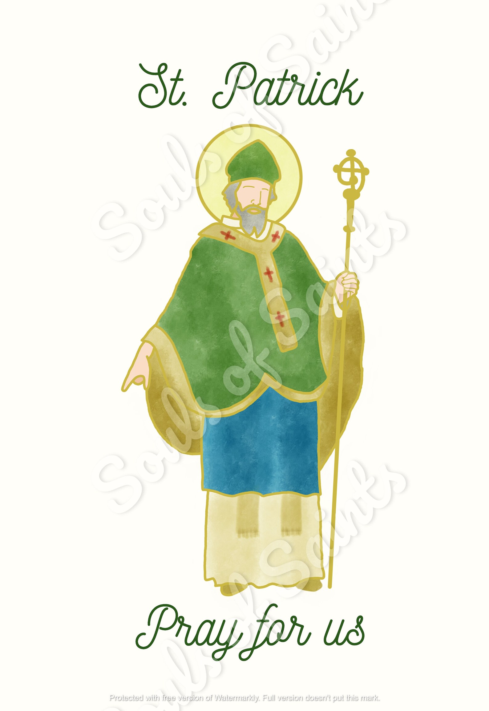 Saint Patrick Pray for Us DIGITAL DOWNLOAD - Etsy