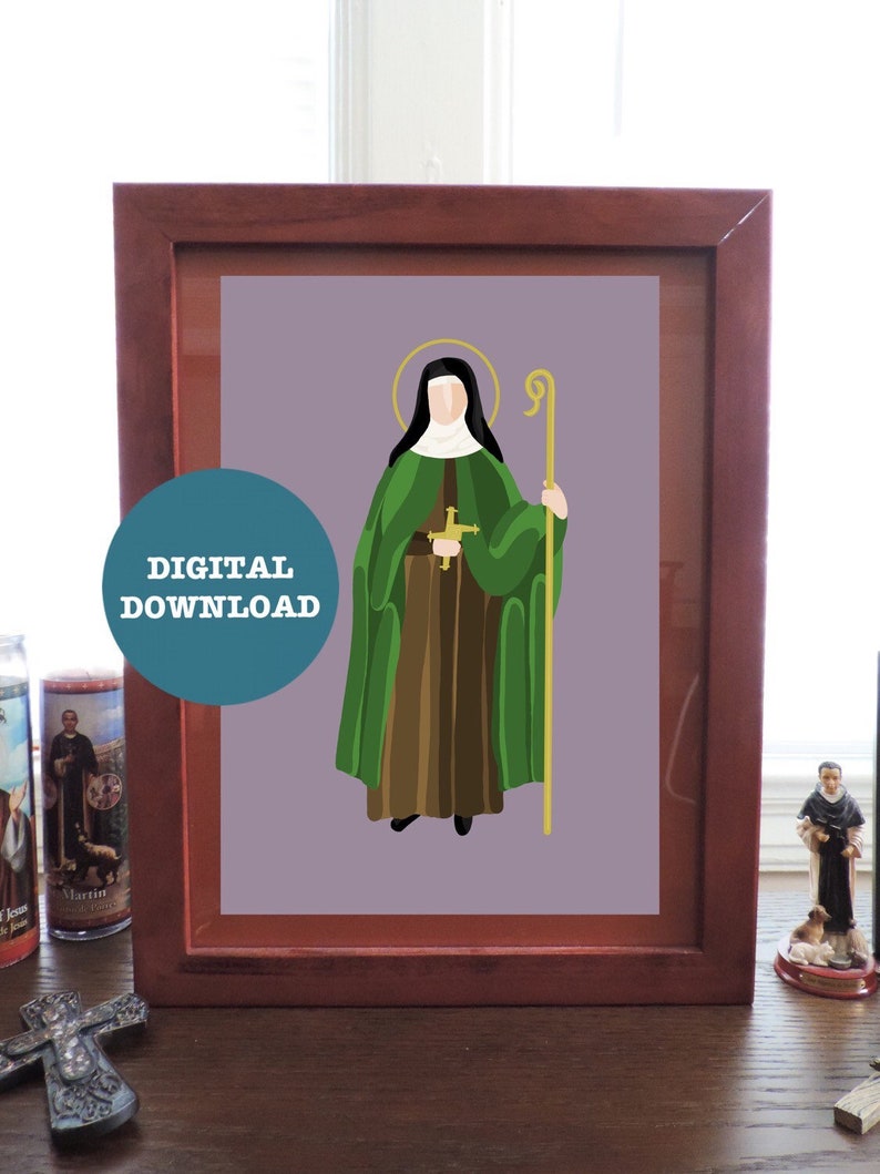 St. Brigid of Ireland Minimalist Print DIGITAL DOWNLOAD - Etsy