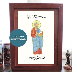 St. Matthew, Pray for Us - DIGITAL DOWNLOAD - Etsy