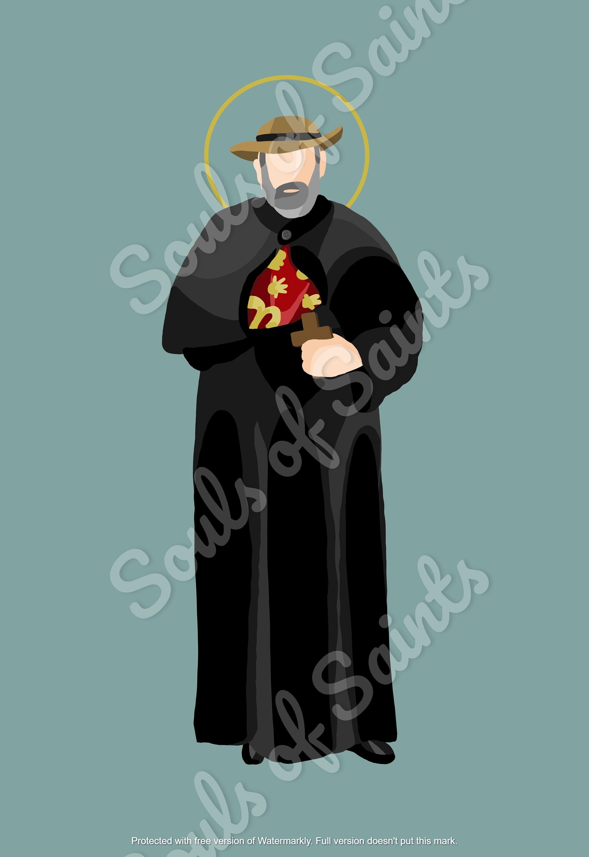 St. Damien of Molokai Minimalist Print DIGITAL DOWNLOAD - Etsy