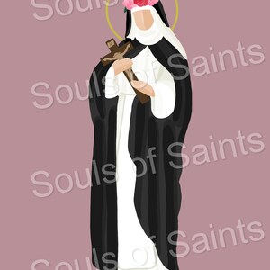 St. Rose of Lima Minimalist Print - DIGITAL DOWNLOAD - Etsy