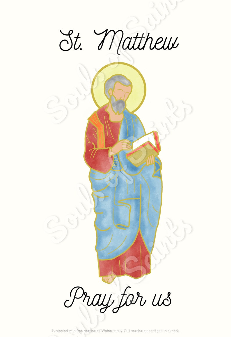 St. Matthew Pray for Us DIGITAL DOWNLOAD - Etsy