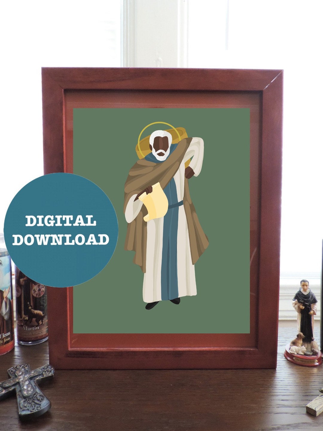 St. Moses the Black Minimalist Print - DIGITAL DOWNLOAD - Etsy