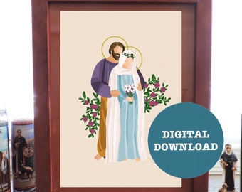Espousal of Mary and Joseph Minimalist Print, Version 2 - DIGITAL ...