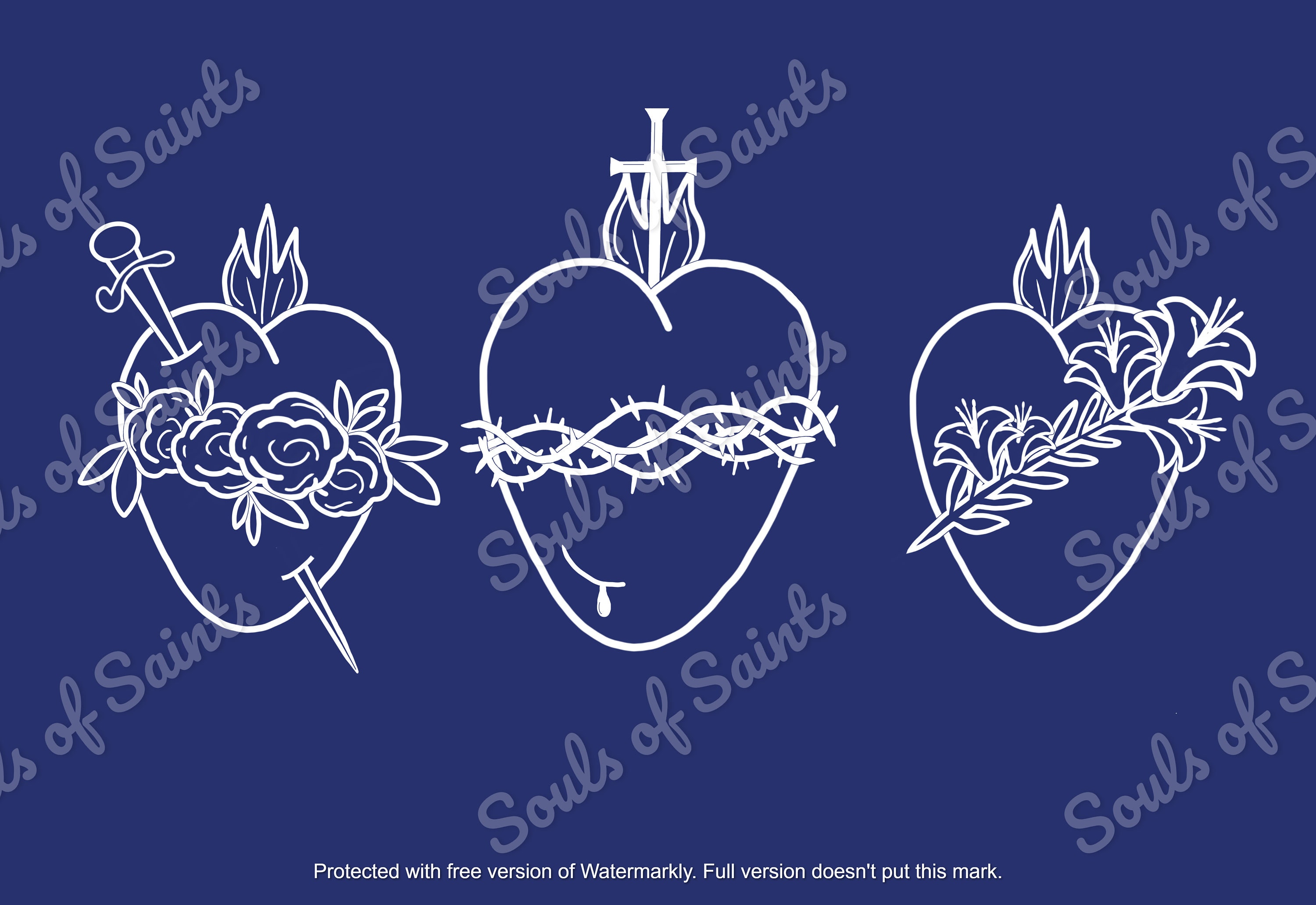 Holy Family Heart Minimalist Line Drawing DIGITAL DOWNLOAD - Etsy