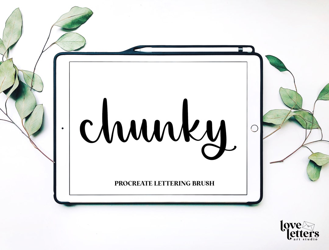 Chunky Procreate Lettering Brush | Procreate Lettering Brushes ...