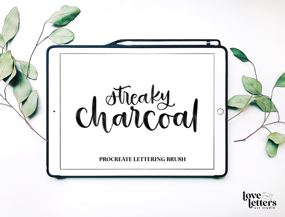 Streaky Charcoal Procreate Brush | Procreate Lettering Brushes ...