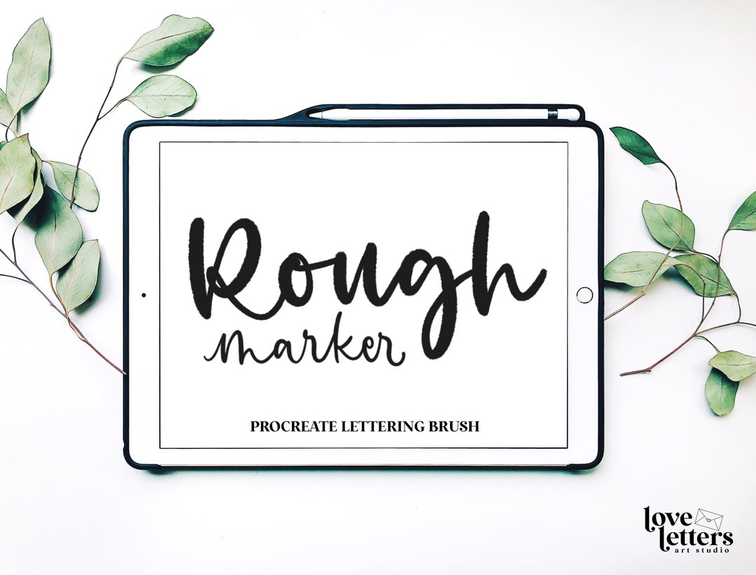 Rough Marker | Procreate Lettering Brushes | Procreate Brush ...