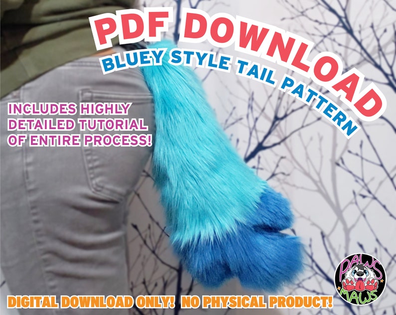 PDF Pattern Download Bluey Style Cosplay Cartoon Dog Fursuit - Etsy
