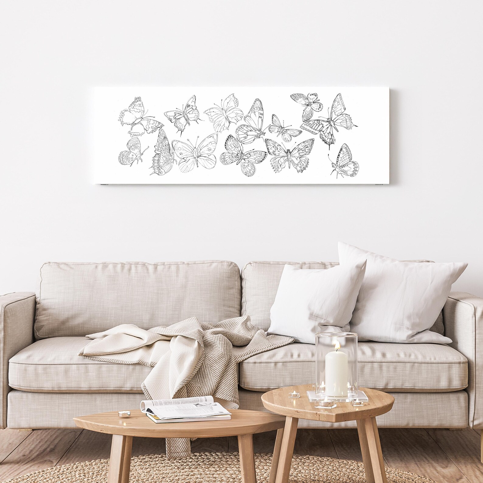 Printable Butterfly Coloring Poster | Relaxing Adult and Kids Activity ...