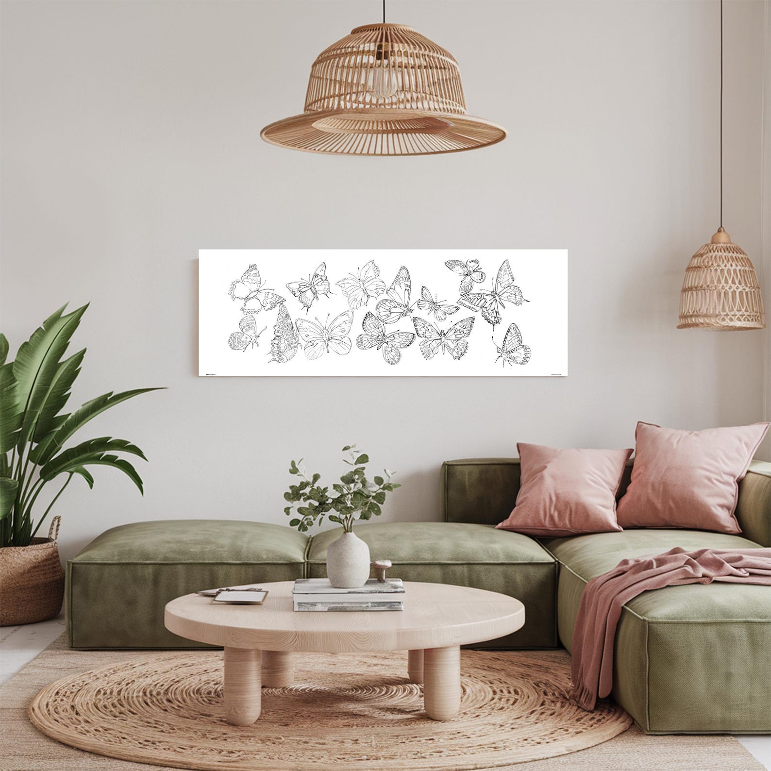 Butterfly Coloring Poster | Relaxing Adult and Kids Activity | Family ...