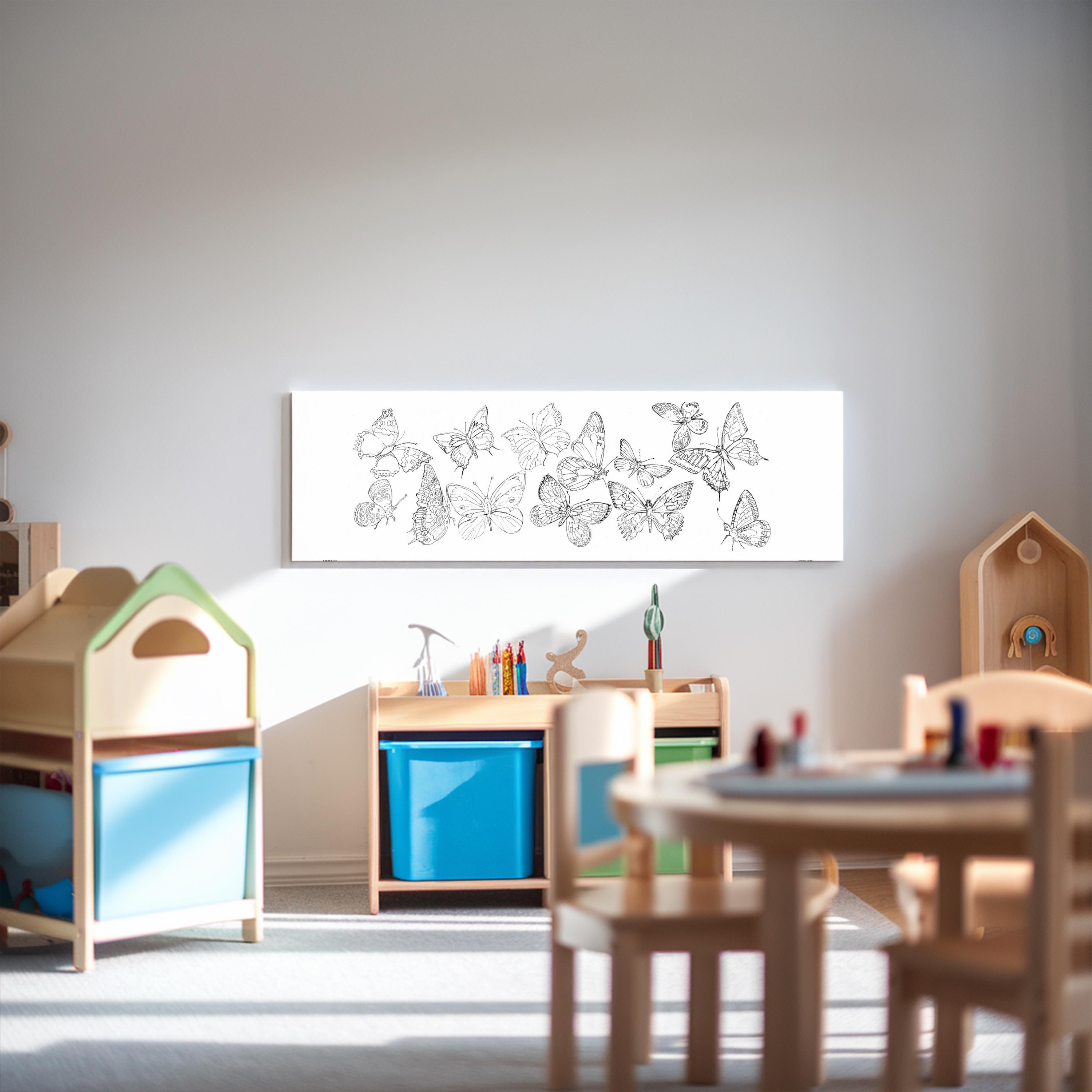 Printable Butterfly Coloring Poster | Relaxing Adult and Kids Activity ...