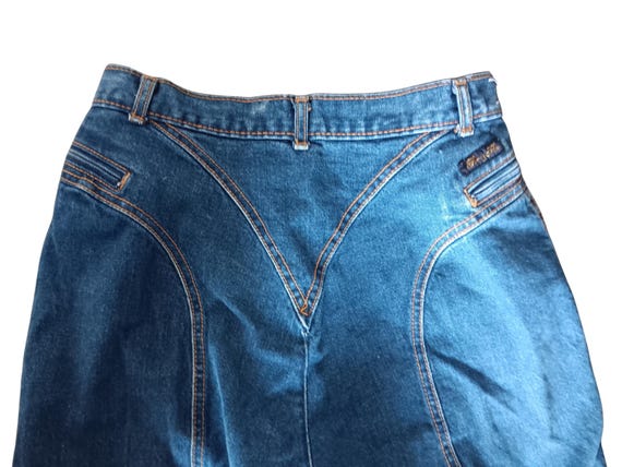 Rare Vintage Fancy Ass Womens Blue Denim Jeans 1970s… Gem