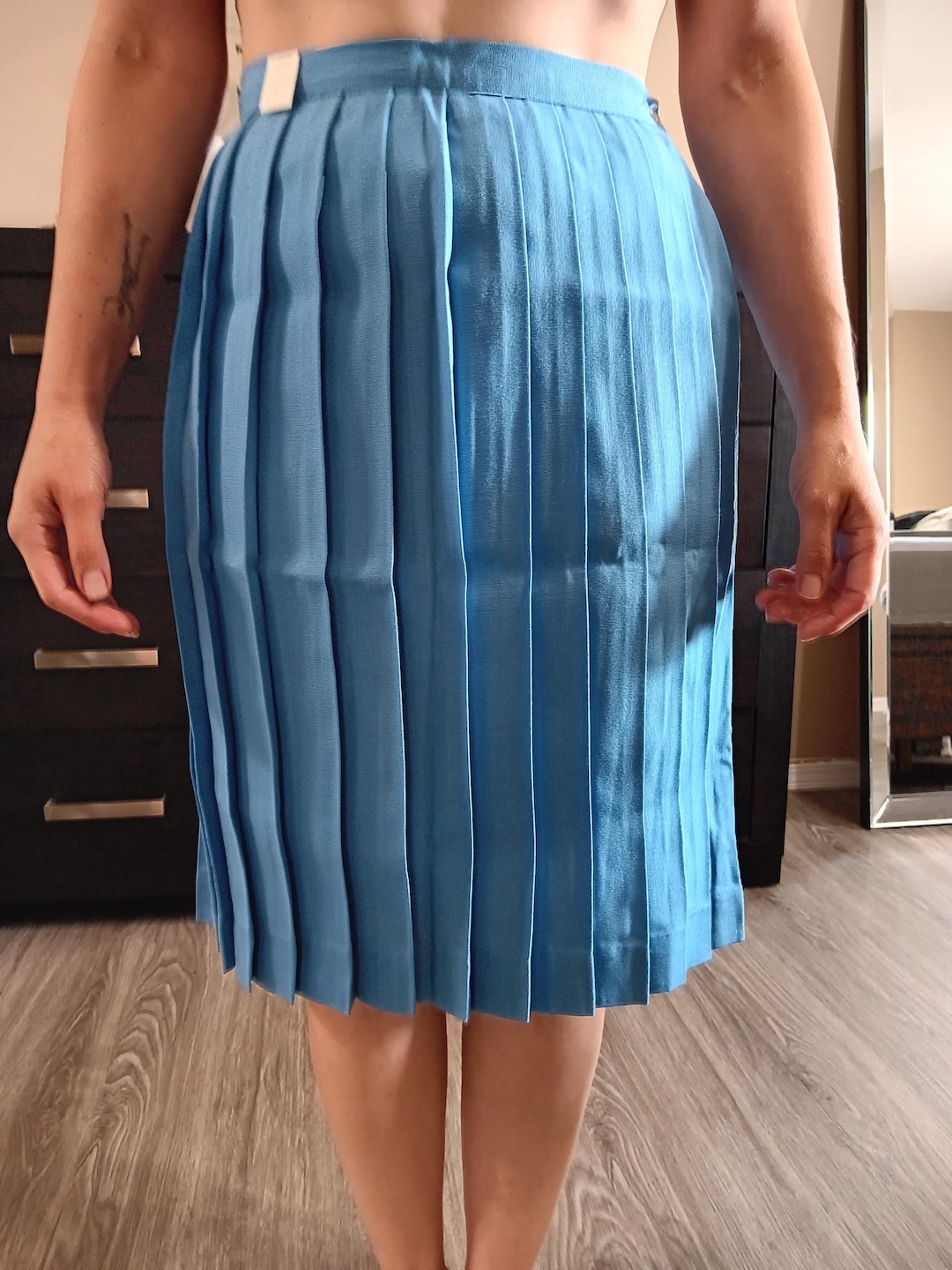 Vintage Deadstock NOS Honeylane Simpsons-sears Pleated Powder Blue ...