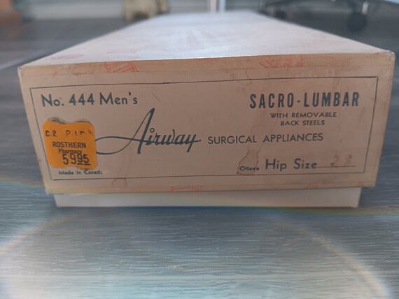 Vintage Airway Surgical Corset: Sacro-Lumbar Support,… - Gem