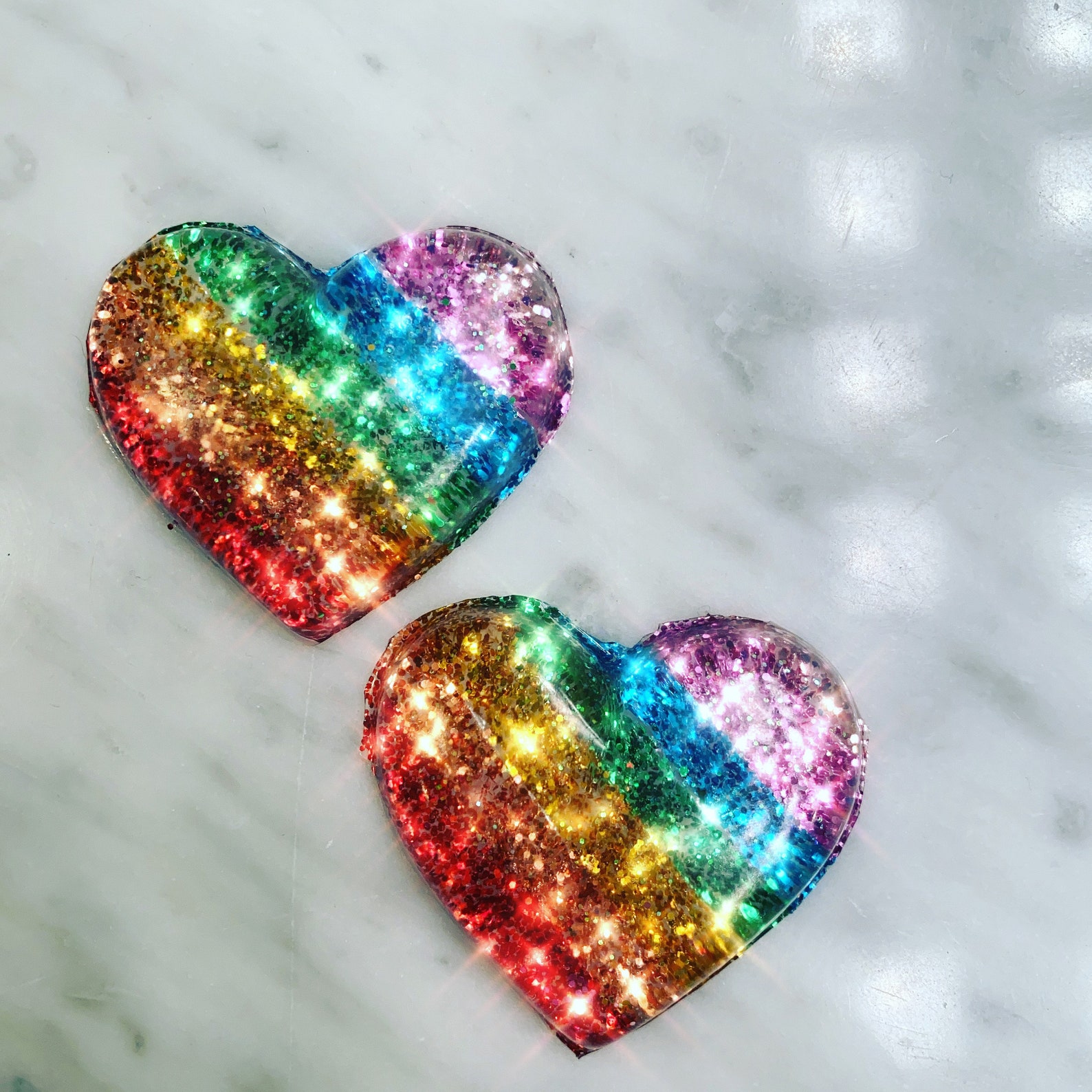 Rainbow Stripe Hair Clips | Etsy