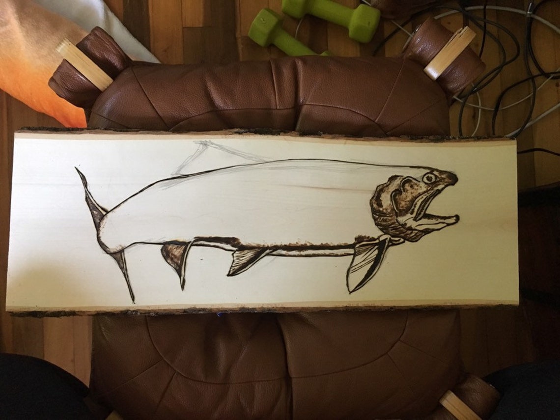 Custom Fish Woodburning Large | Etsy