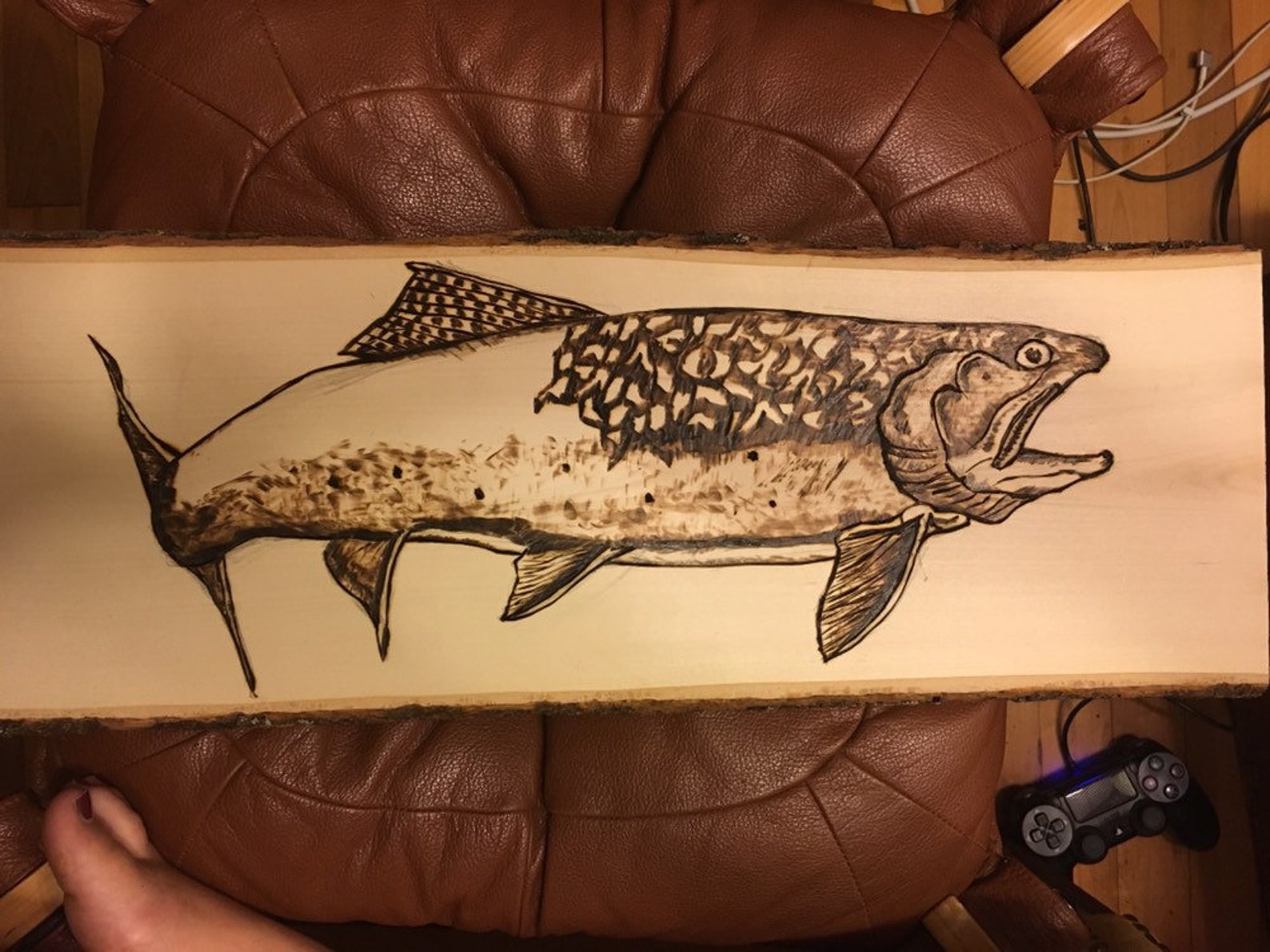 Custom Fish Woodburning Large | Etsy