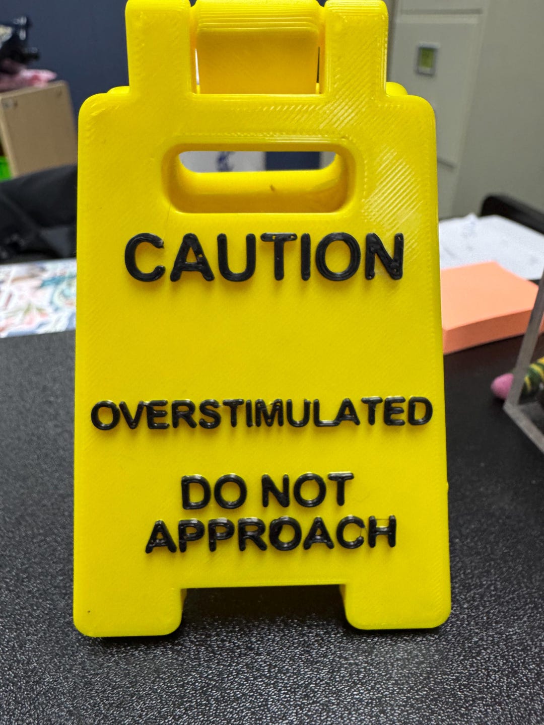Caution Overstimulated Desk Sign - Etsy