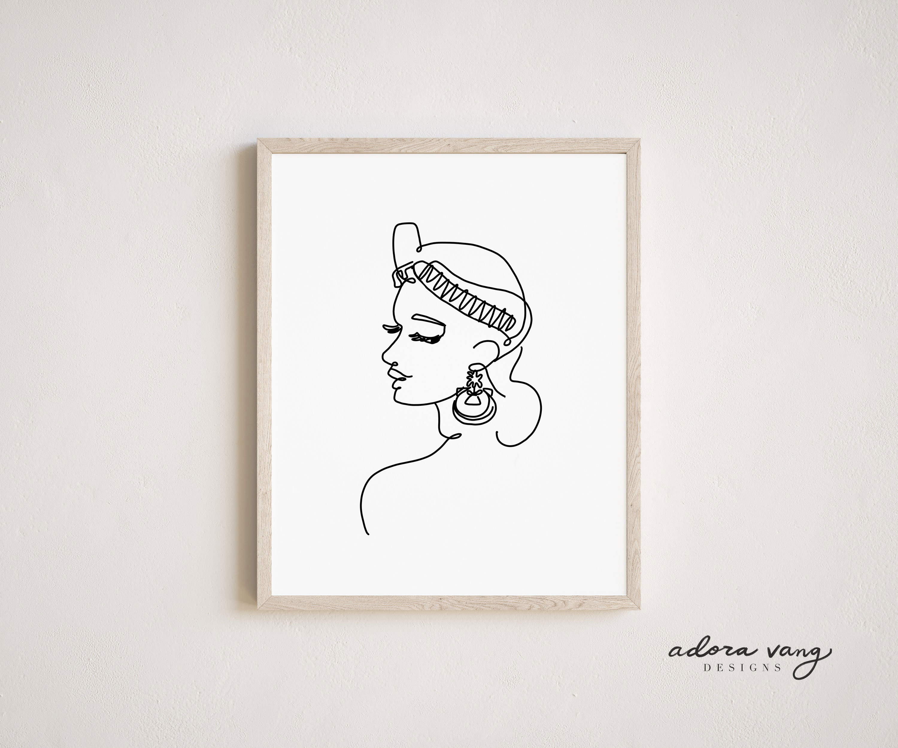 Printed Line Art Hmong Girl Portrait Hmong Girl Art Print - Etsy