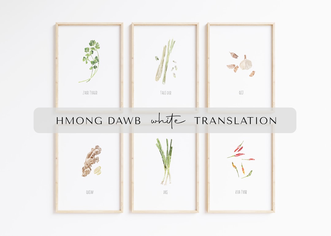 Herbs – Hmong Dawb, White Translation | Wall Art, Hmong Wall Art ...