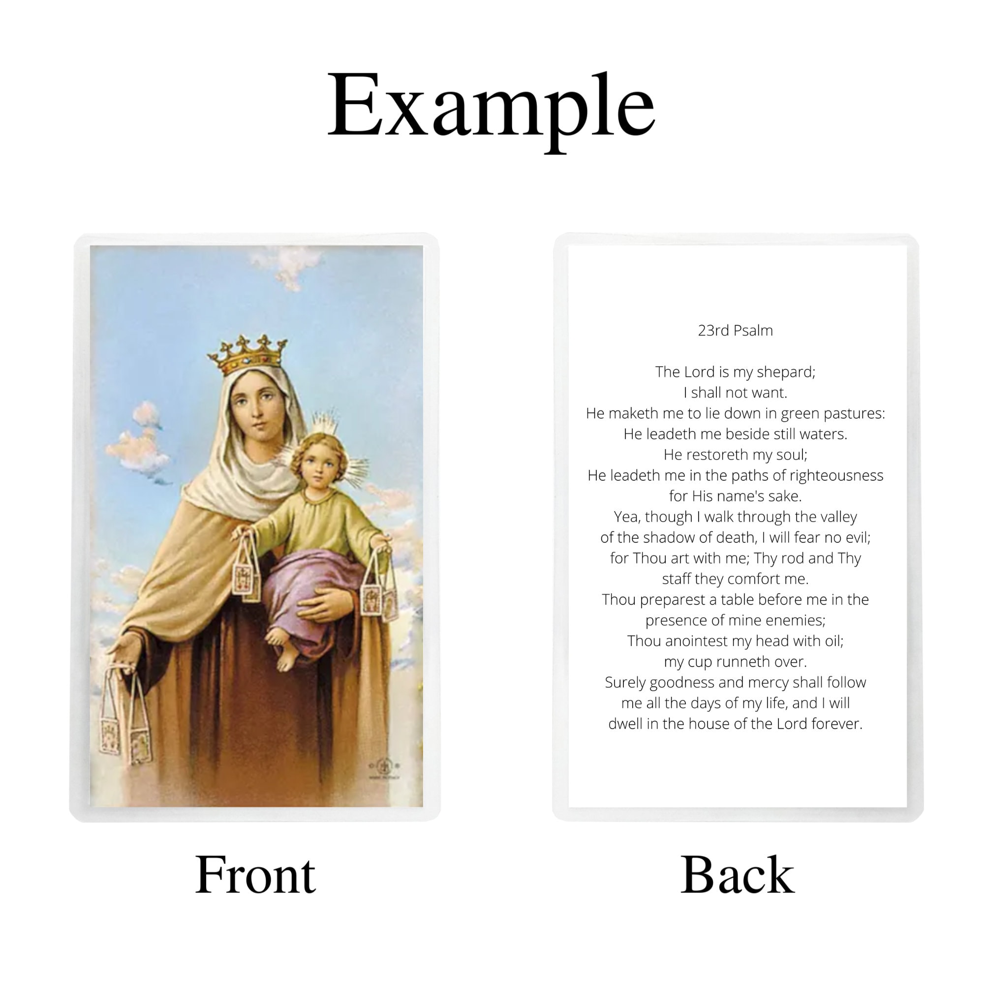 Religious Personalized Prayer Cards, Custom Catholic Holy Cards ...