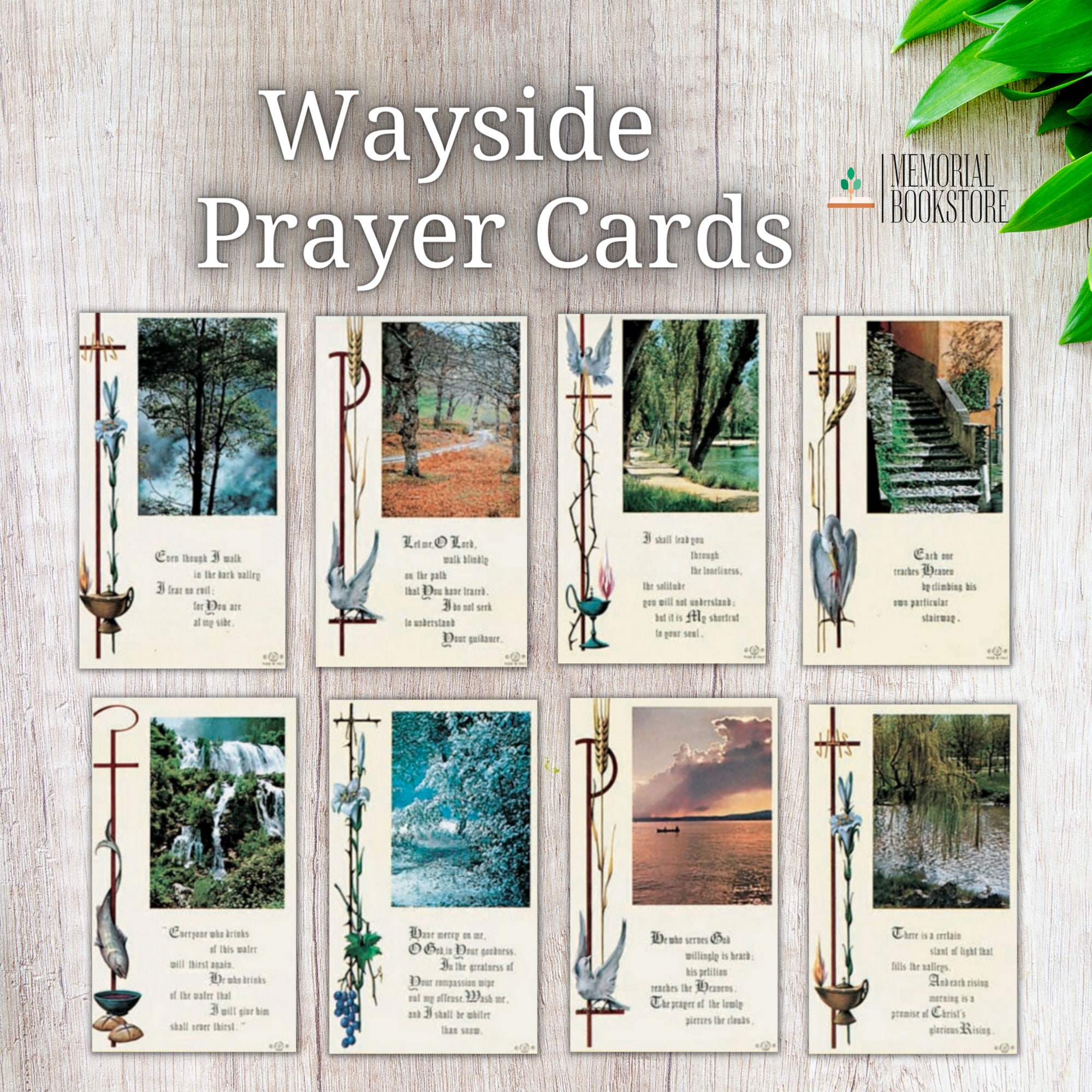 Nature Scenery Personalized Prayer Cards, Custom Traditional, Laminated ...