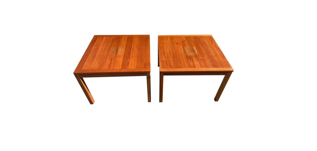 1970s Solid Teak Danish Modern End Tables by Vejle Stole Mobelfabrik ...