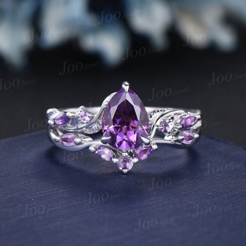 Amethyst Engagement Ring - Etsy