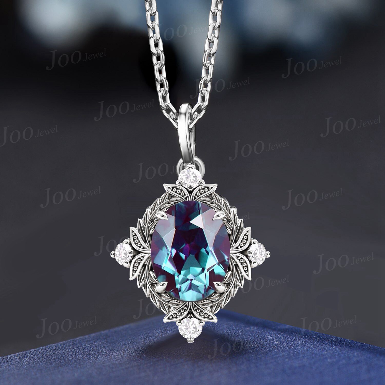 Nature Inspired Color-change Alexandrite Pendant Necklace 14K - Etsy