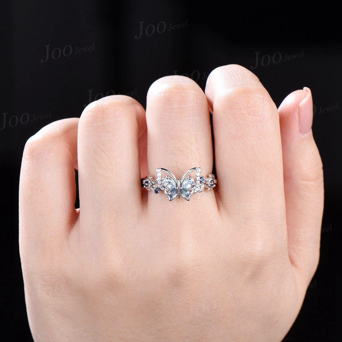 Nature Inspired Butterfly Promise Ring Personalized Gemstone Natural ...