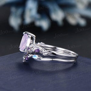 Nature Inspired Lavender Amethyst Moonstone Bridal Set Twig Vine Pear ...