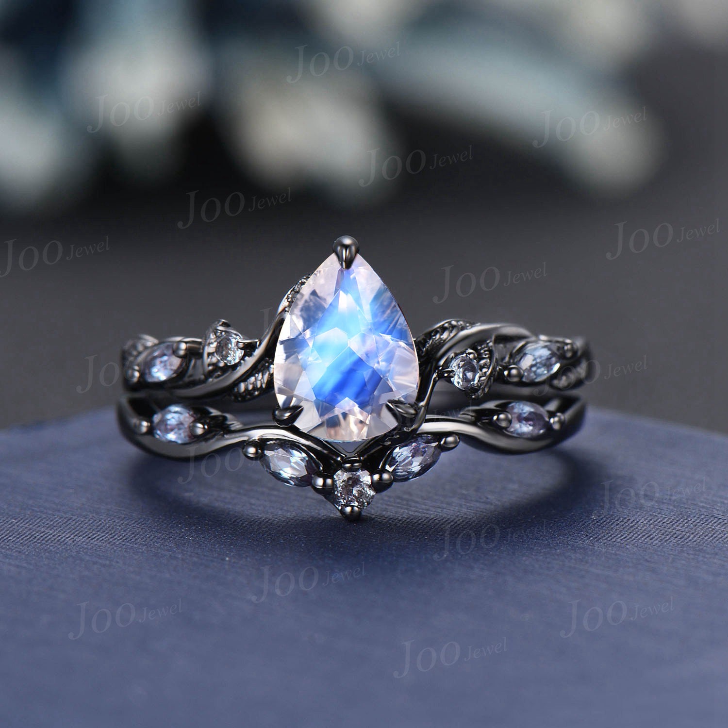 Gold moonstone engagement ring Etsy