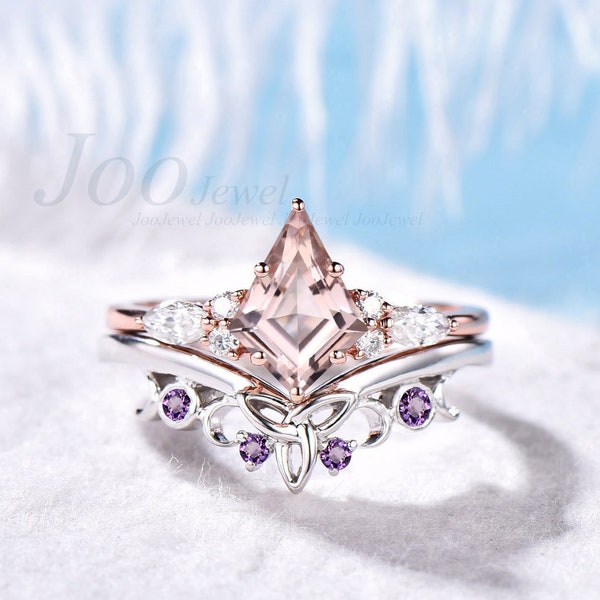 Purple Wedding Ring Set - Etsy