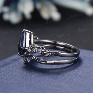 1ct Galaxy Blue Sandstone Alexandrite Nature Inspired Ring Kite Wedding ...