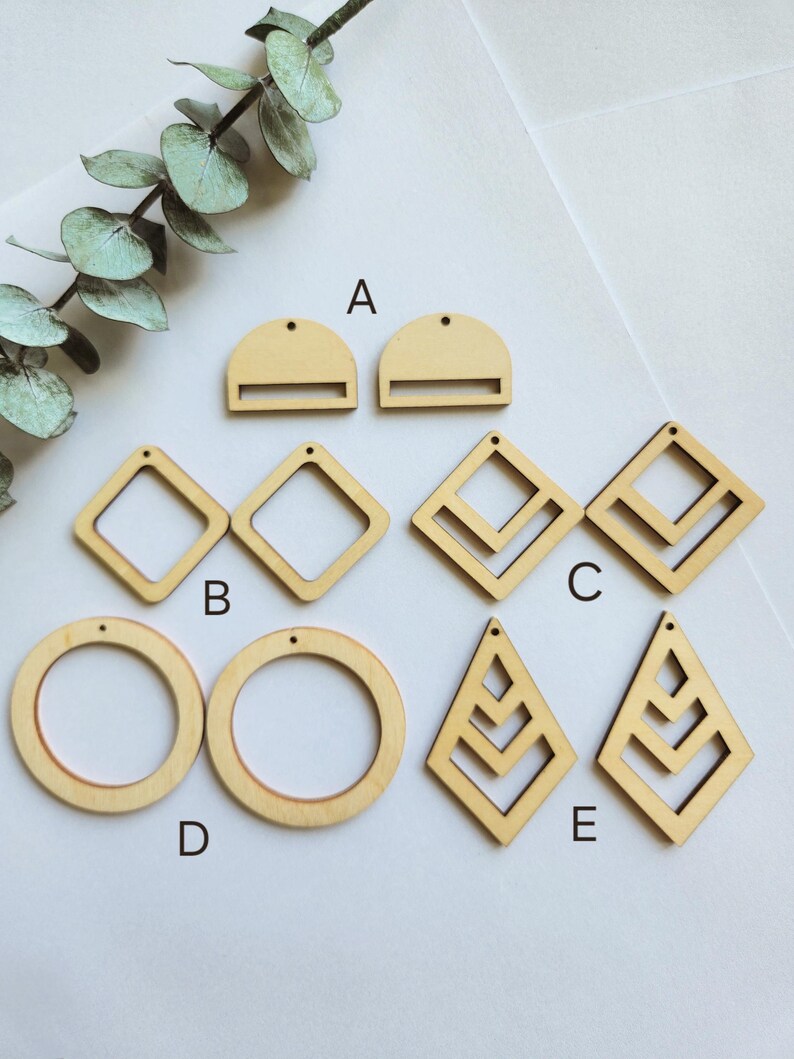 Wooden Earring Blanks, Macrame Earring Blanks, Wooden Earring Frames ...