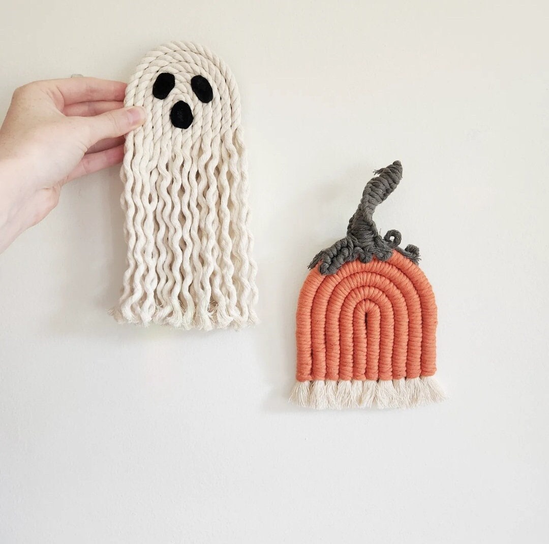 Macrame Pumpkin / Macrame Ghost / Fall Decor / Halloween Decor - Etsy