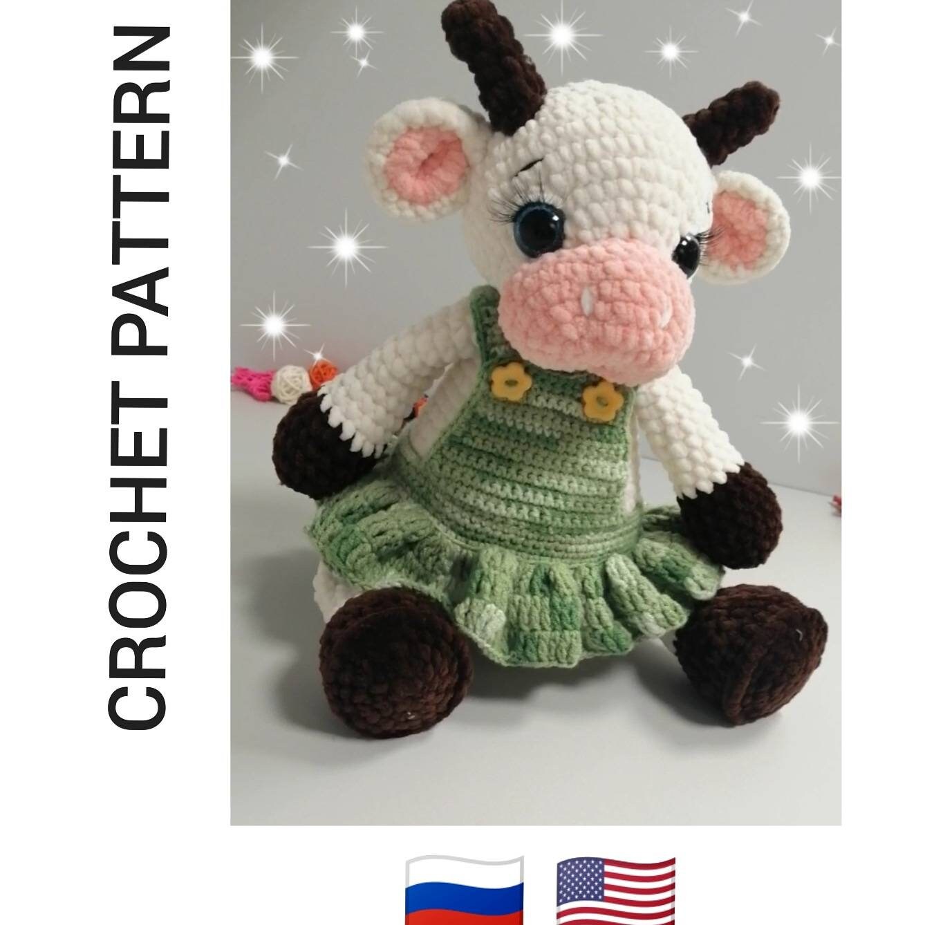 Amigurumi Pattern Cow, BABY COW Crochet, English PATTERN, Crochet ...