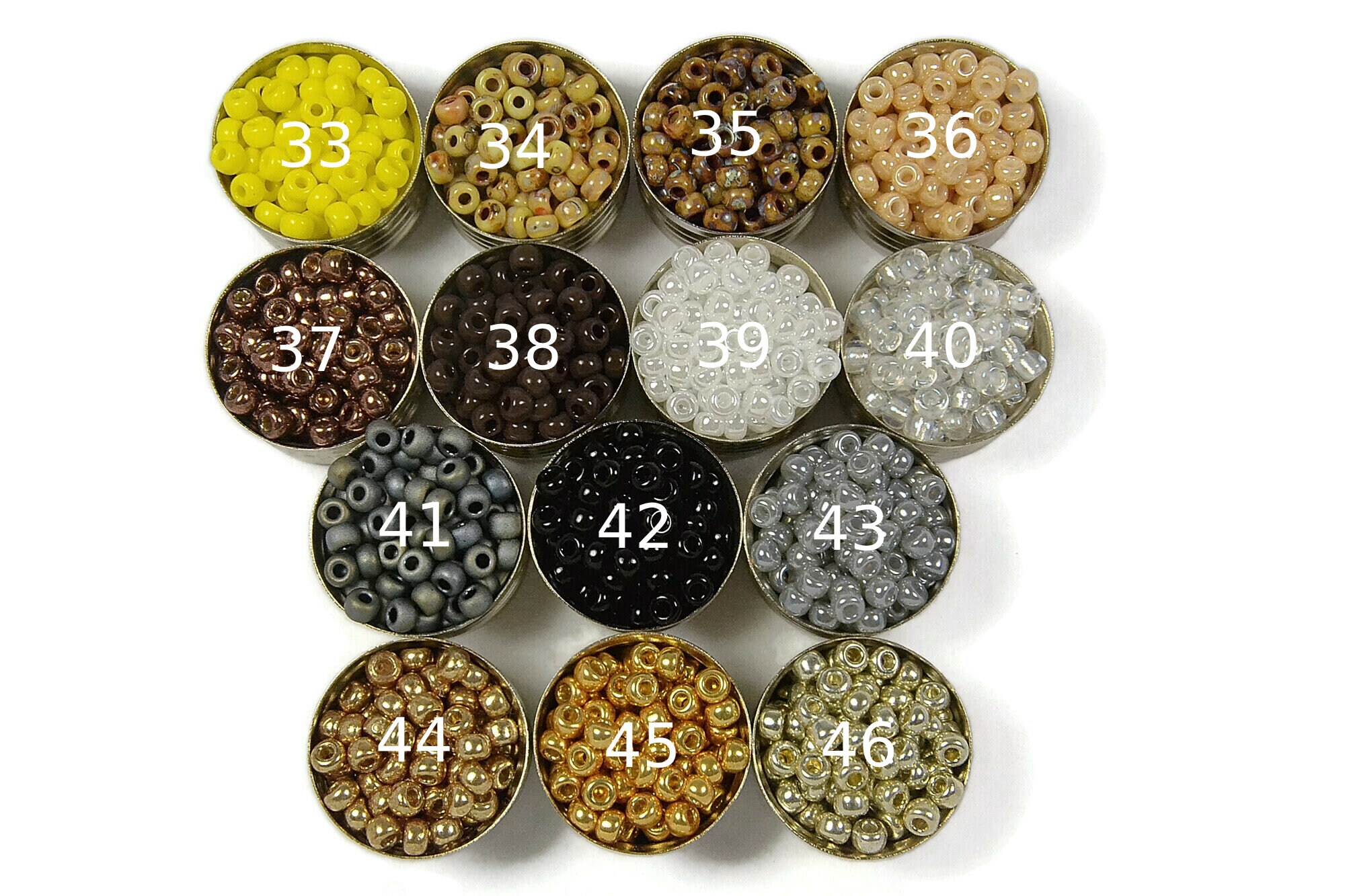 Elastic Stretch Stack Color Gold Ring Miyuki beads Stretch | Etsy